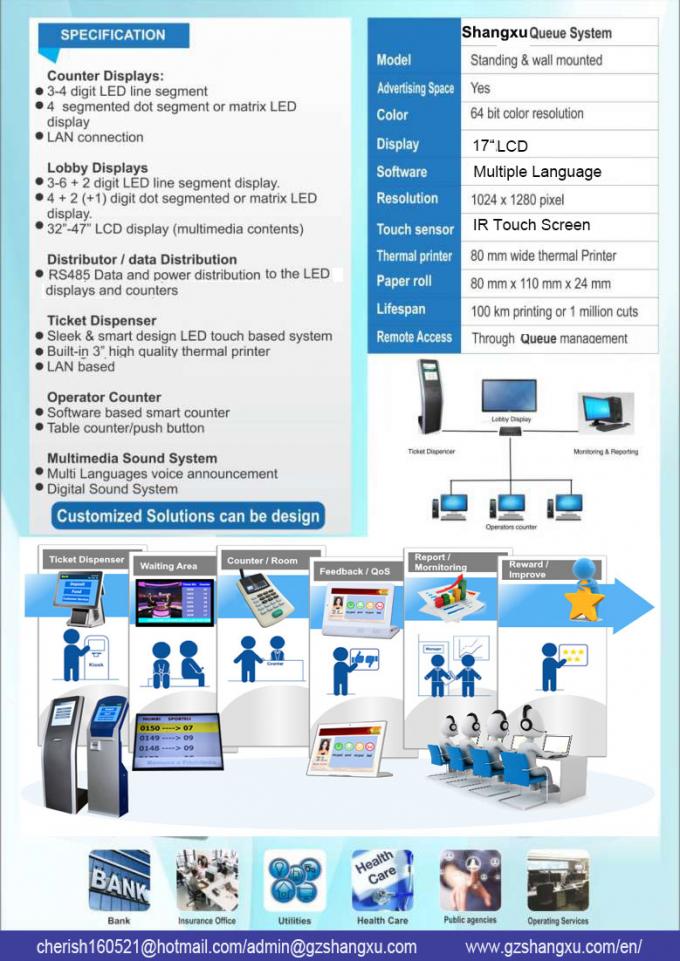 Bank Service Counter Q System Ticket Number Calling Machine Queue ...